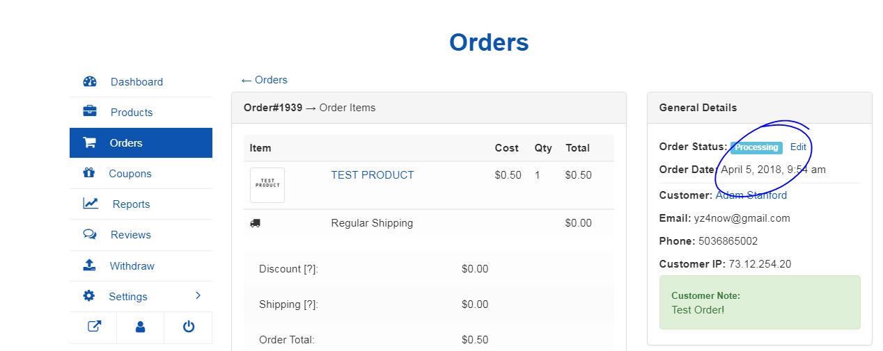 order status – The Village of Artisans