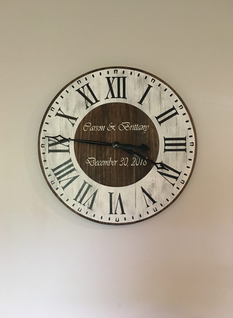 Large Rustic Wood Clock – Home decor – Farmhouse clock – The Village of ...