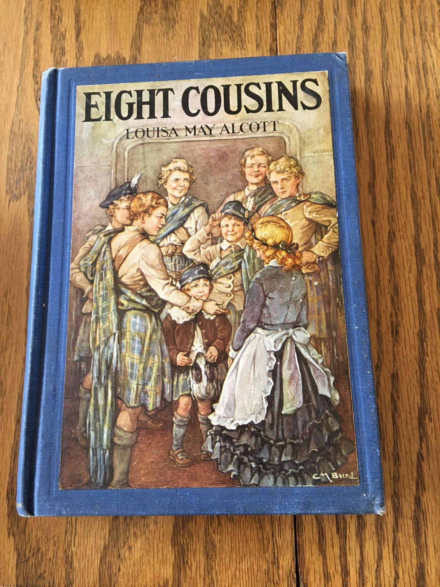 Eight Cousins by Louisa May Alcott (blue copy with picture front) – The ...