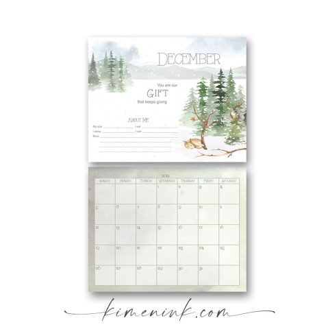 Adventure Forest Baby’s First Year Keepsake Calendar With Milestone ...